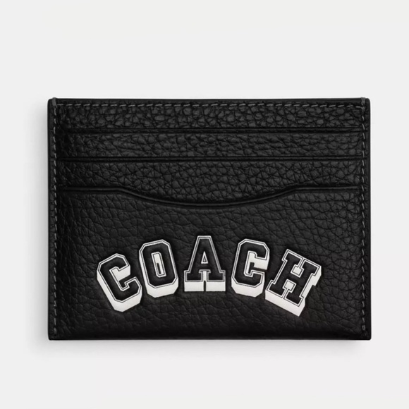 Coach | Bags | Coach Slim Id Card Case Wallet W Varsity Logo In ...